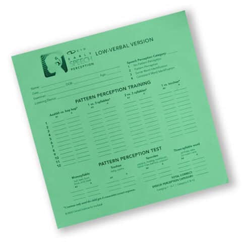 ESP: Low Verbal Scoring Forms | CID Professional Materials